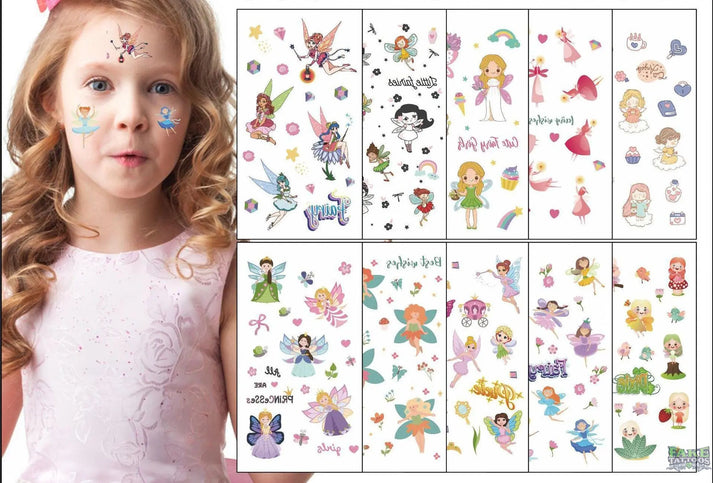 Temporary Tattoos for Kids Waterproof Cartoon | 10 Sheets Mixed 700 ...