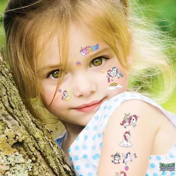 12 Sheets Temporary Tattoos for Kids Waterproof Cartoon – Fake Tattoos