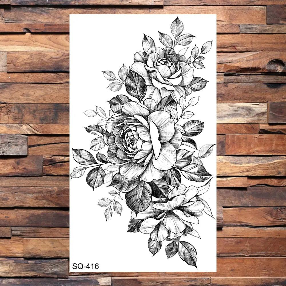 Flowers Temporary Tattoo – Fake Tattoos