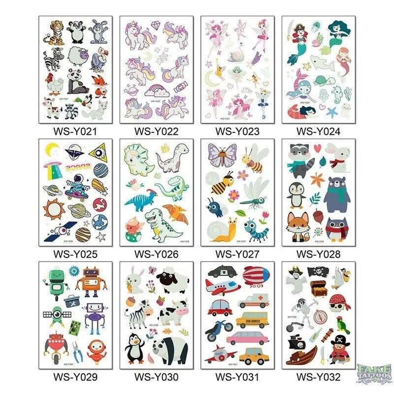 Temporary Tattoo Stickers Luminous Child Kid - Fun & Safe for All ...