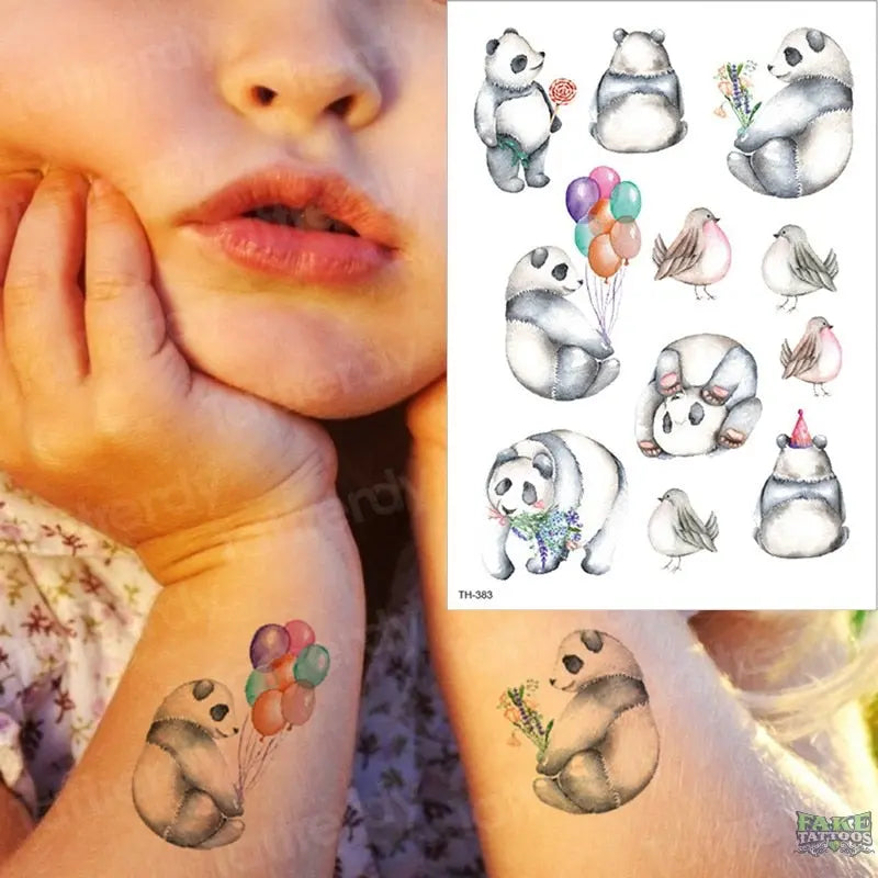 Temporary Tattoo Sticker Kids Tattoos Children Animals – Fake Tattoos