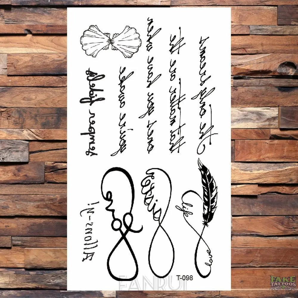 Infinity Tattoos With Feather And Birds