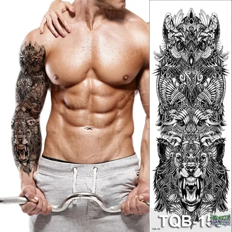 temporary tatoo men large waterproof temporary arm – Fake Tattoos